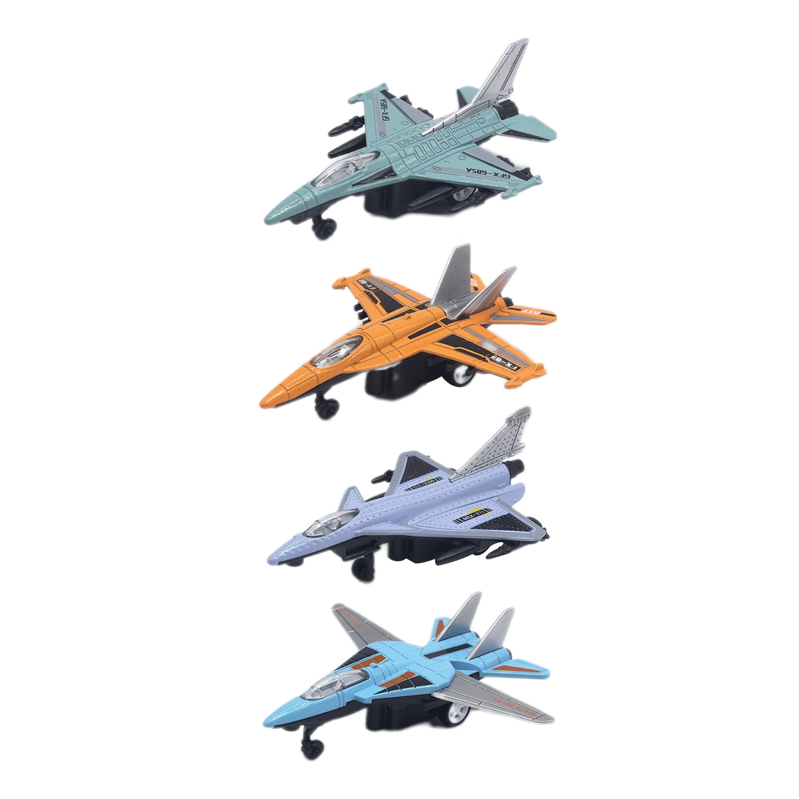4Pcs Airplane Model Sturdy Alloy Construction Airplane Toy Military ...