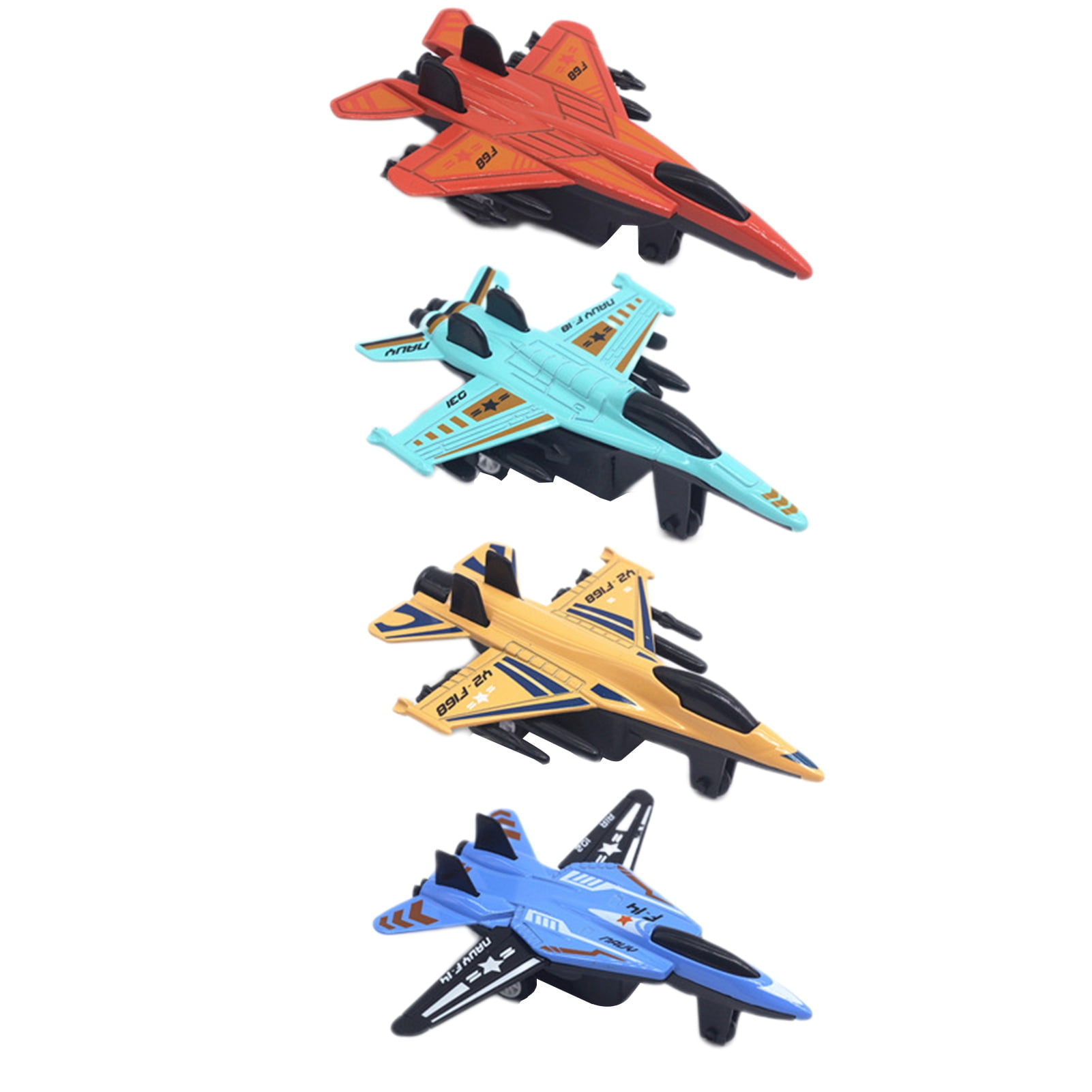 4Pcs Airplane Model Sturdy Alloy Construction Airplane Toy Military ...