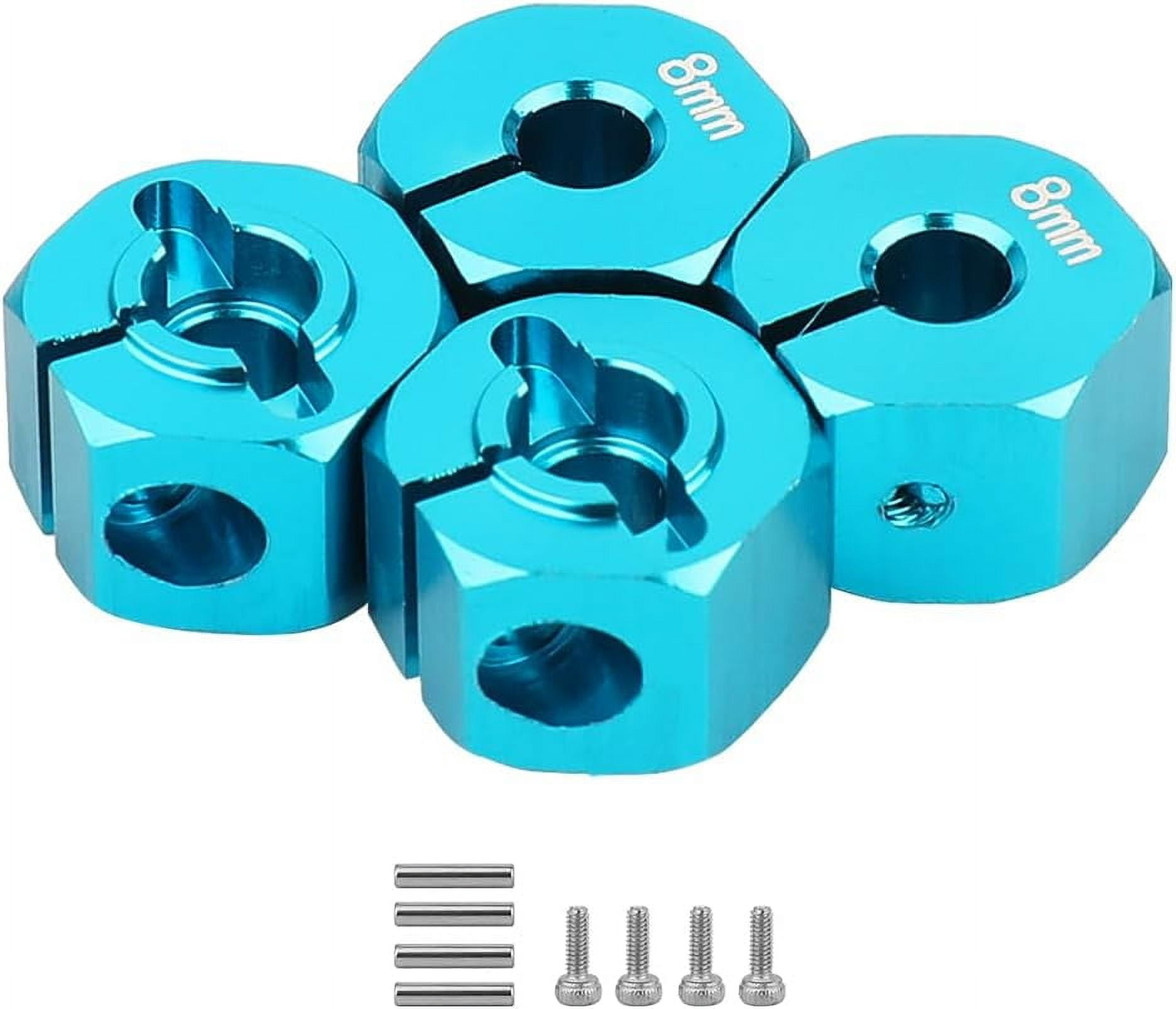 4Pcs Aluminum Alloy Wheel Hex Drive Adapter Hexagon 12mm with Pins for Axial SCX10 I II HSP HPI ...