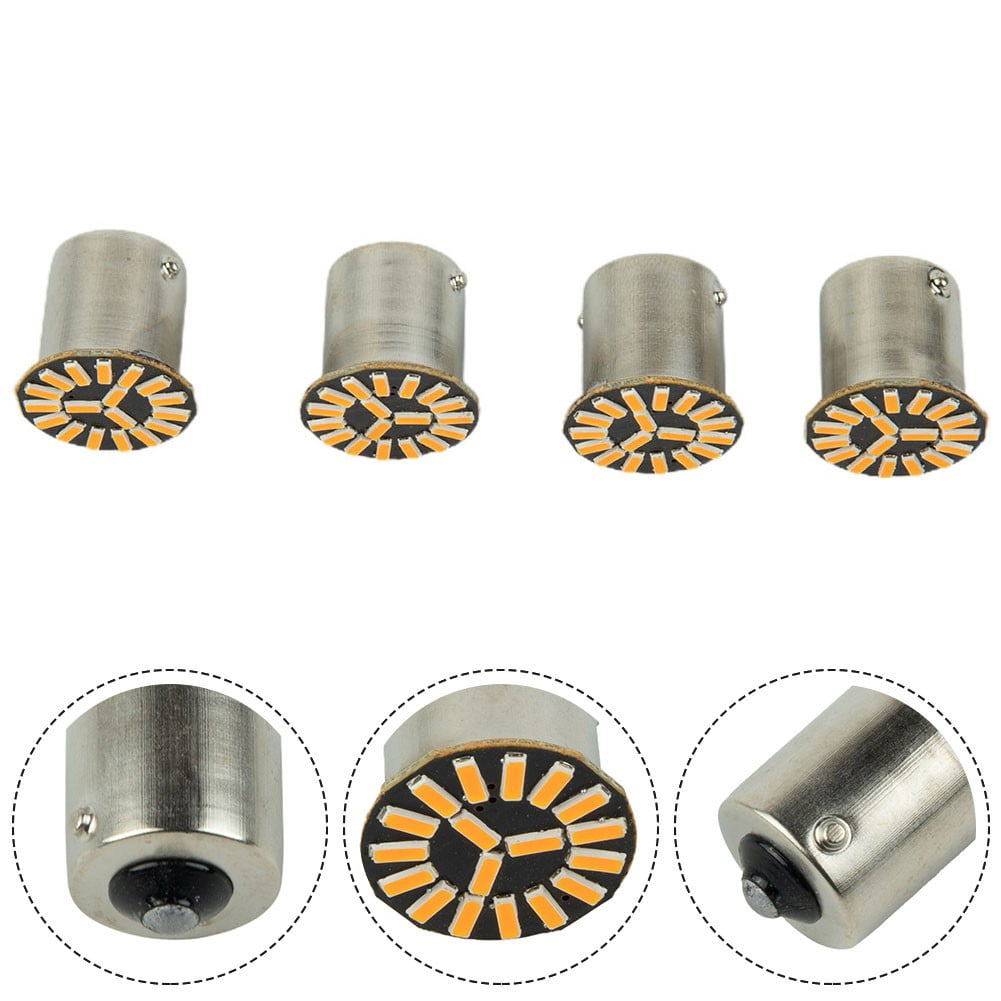4Pcs Amber 1156 7506 LED Auto Car Rear Turn Signal Light Bulb Blinker ...