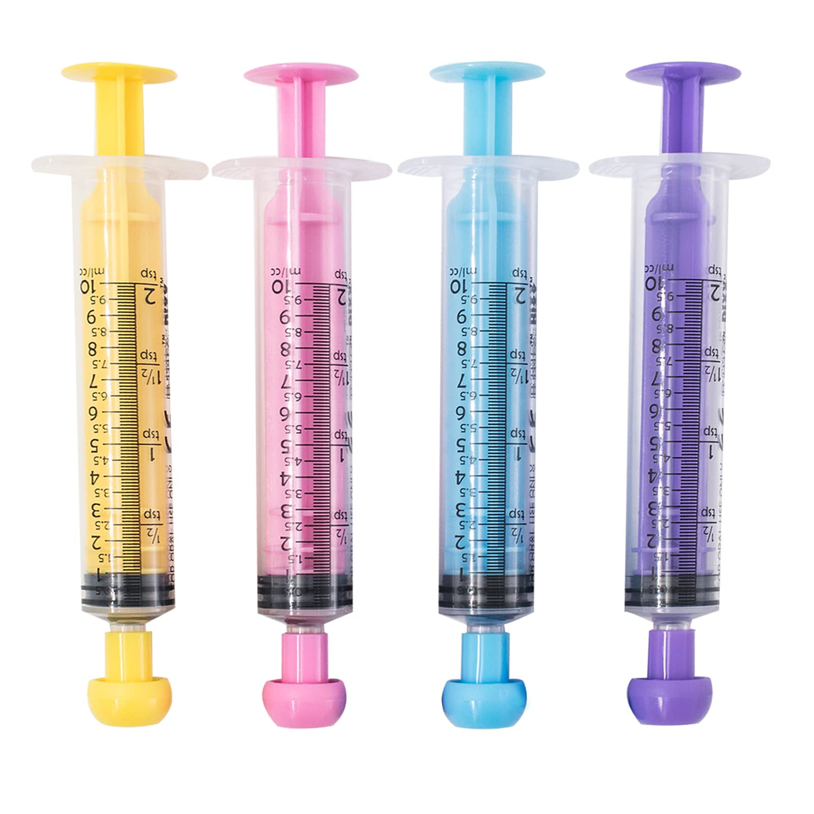4Pcs Animal Syringe Feeder Chromatic Plastic Syringe Pet Feeding for ...