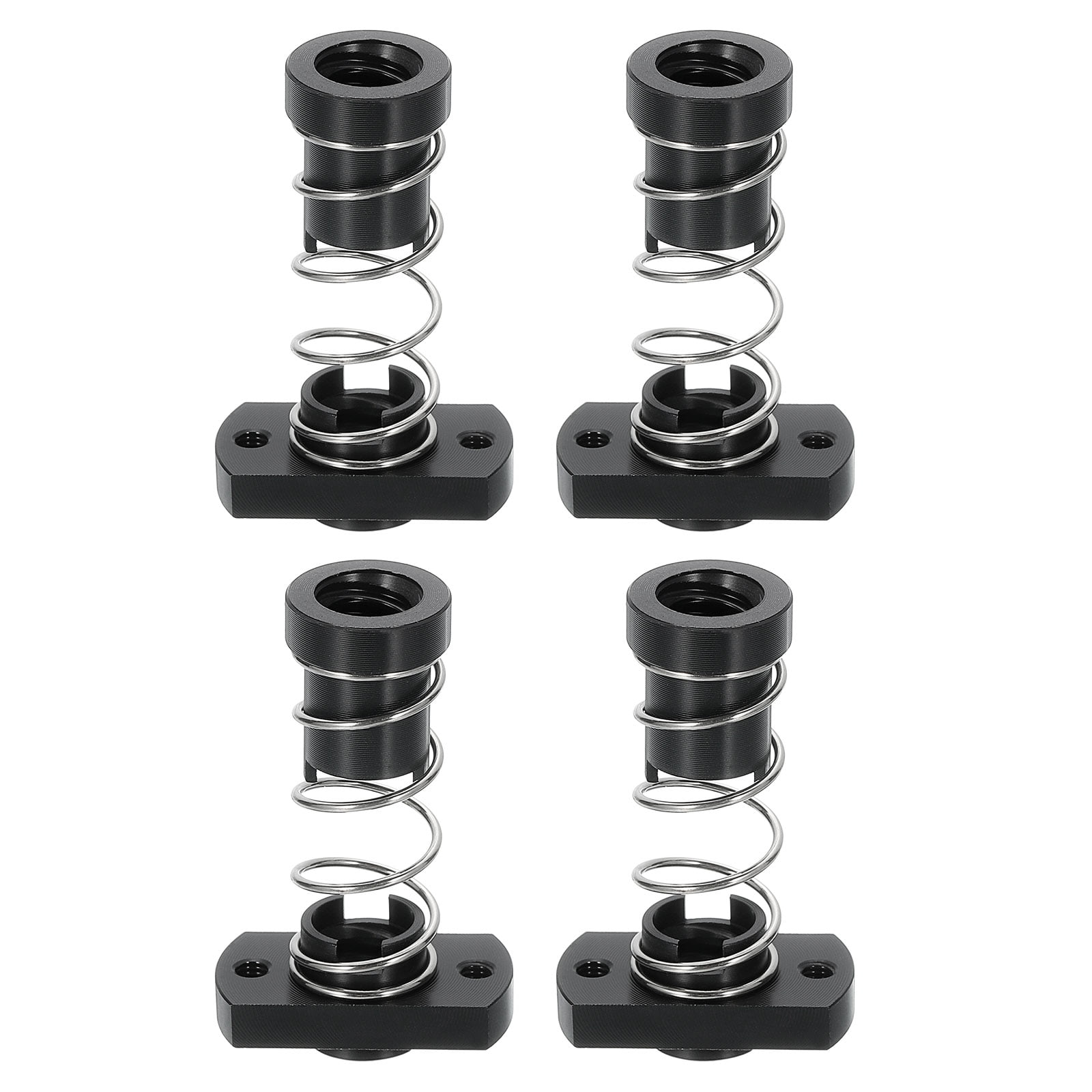 4Pcs Anti Backlash Spring Loaded Nut(2mm Pitch, 2 Start, 4mm 2-M3 Holes ...