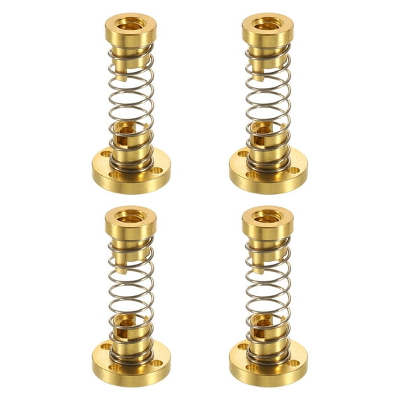 4Pcs Anti Backlash Spring Loaded Nut(2mm Pitch, 2 Start, 4mm Lead, 3 ...