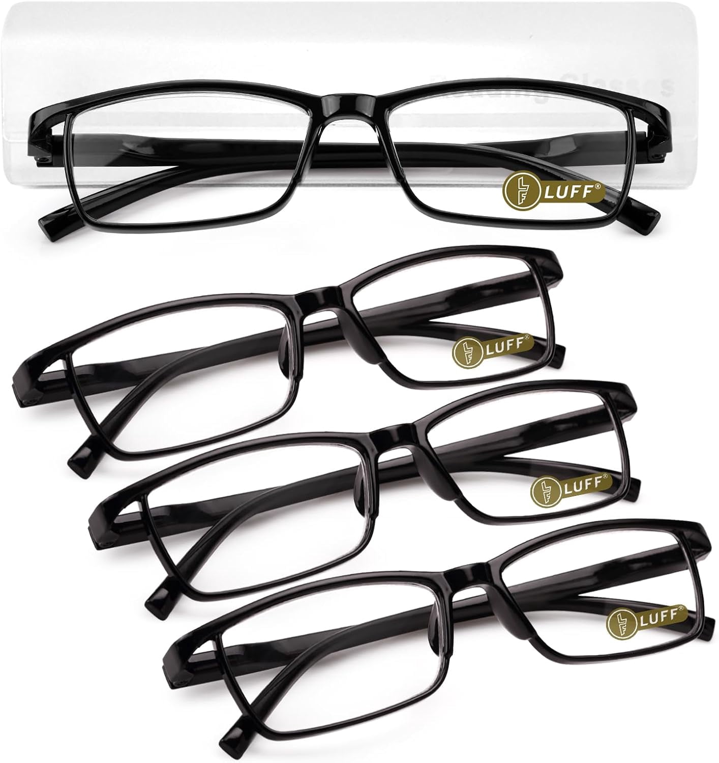 4Pcs Anti-Blue-ray Reading Glasses Portable Ultra-Light Readers(1.00X ...