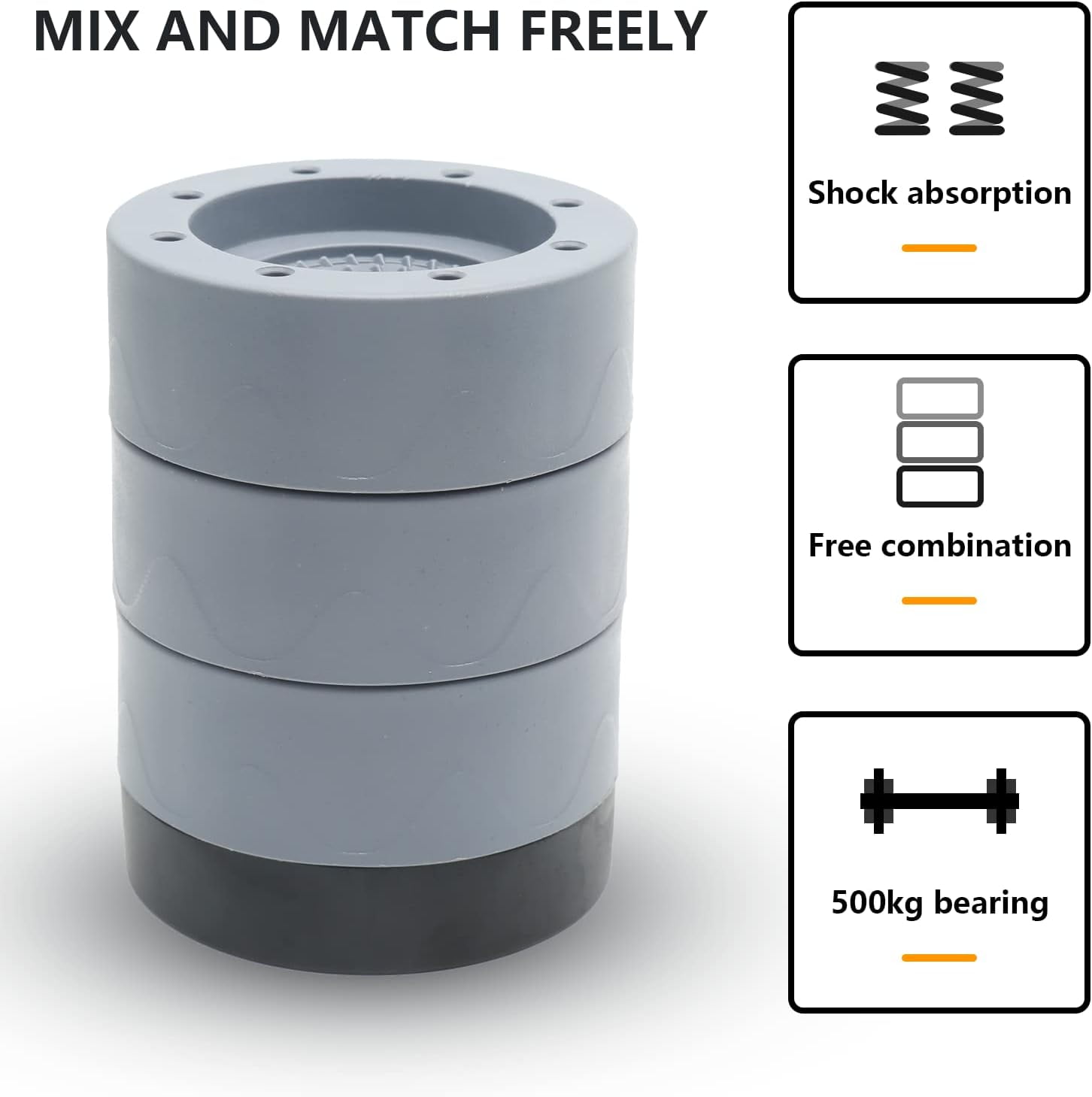 4Pcs Anti Vibration Pads for Washing Machine, Shock and Noise ...