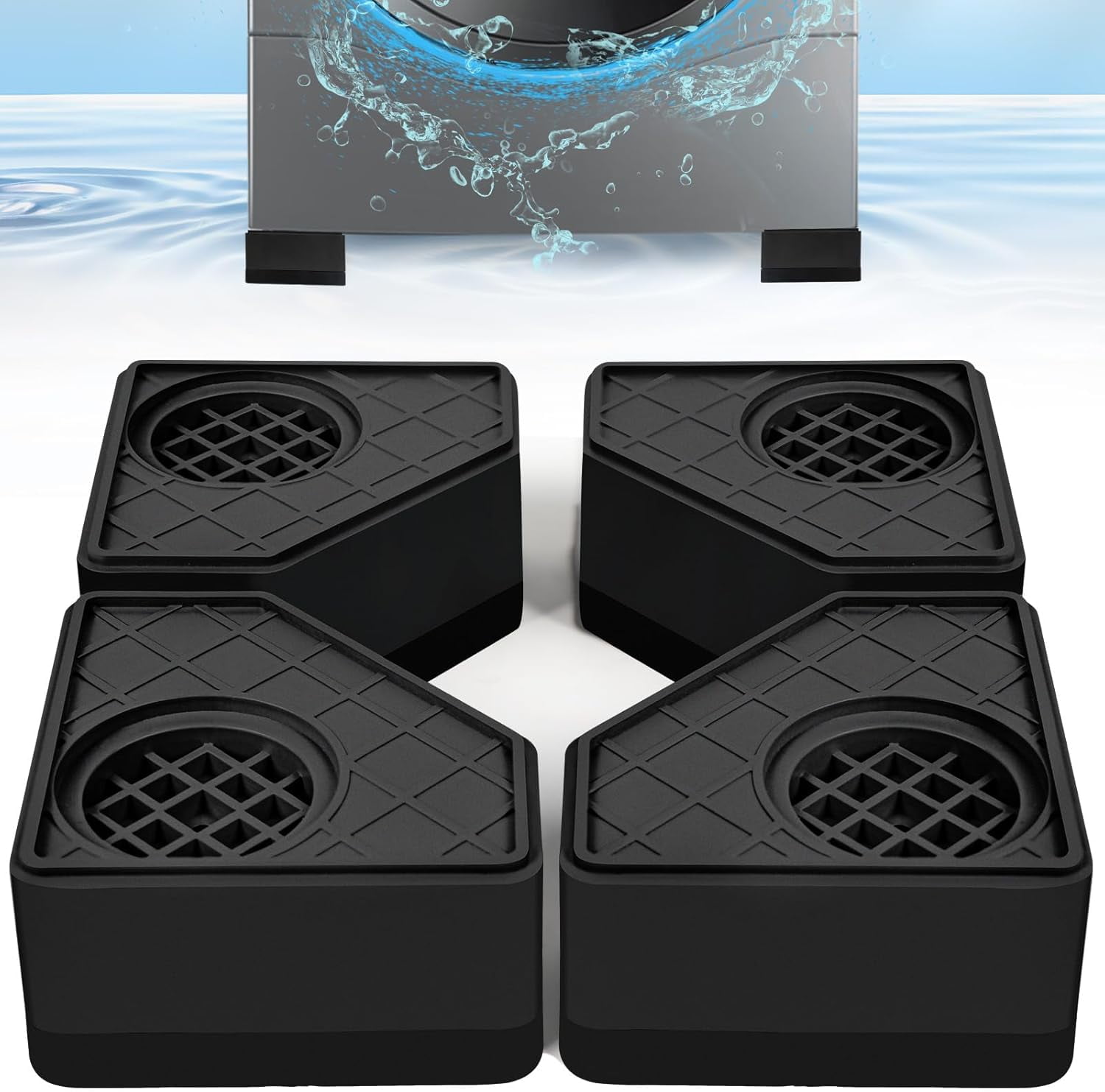 4Pcs Anti Vibration Pads for Washing Machine, Stops Washer Dryer Moving ...