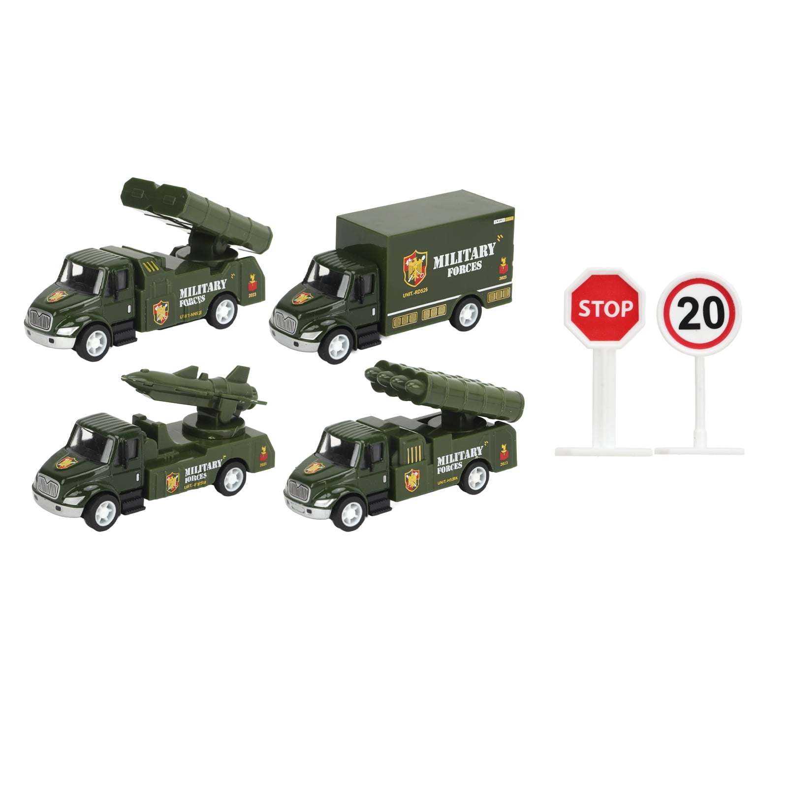 4Pcs Armored Vehicle Car Model Alloy Pull Back Vehicle Pretend Car With ...