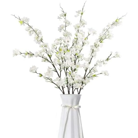 4Pcs Artificial Cherry Blossom Flowers 43 Inch Long Stem Cherry Blossom ...