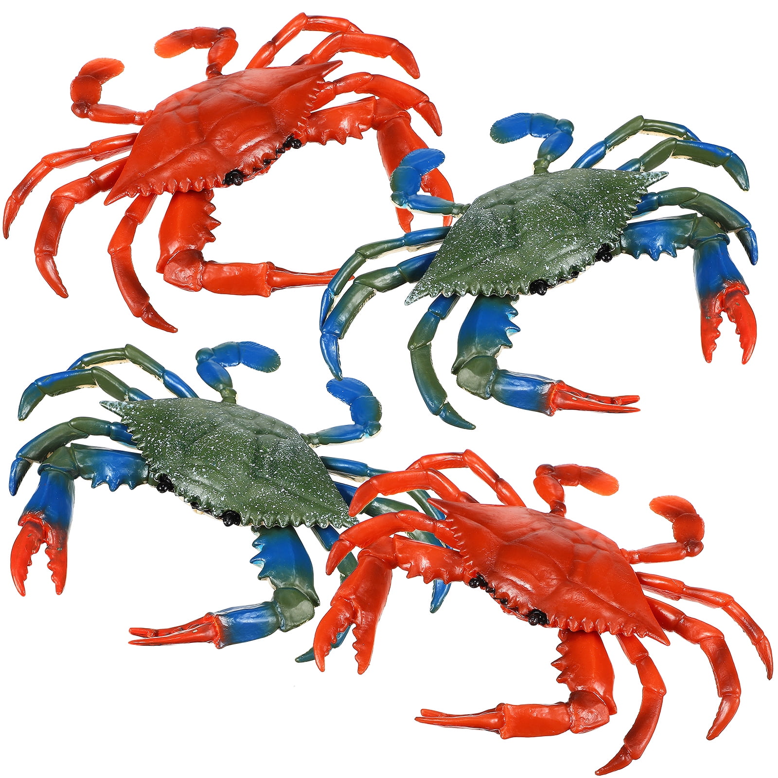 Worgeous 4Pcs Children Artificial Crab Toys Ocean Animals Model Sea ...