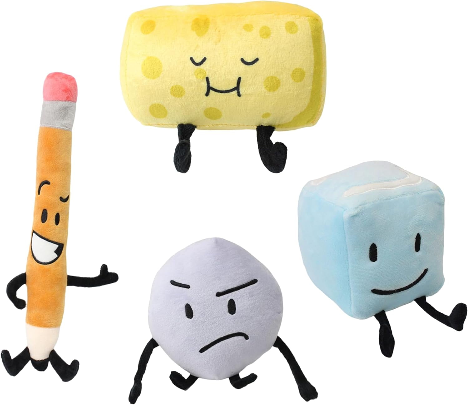 4Pcs BFDI Plushies, Cartoon Battle for Dream Island TV Series Character ...