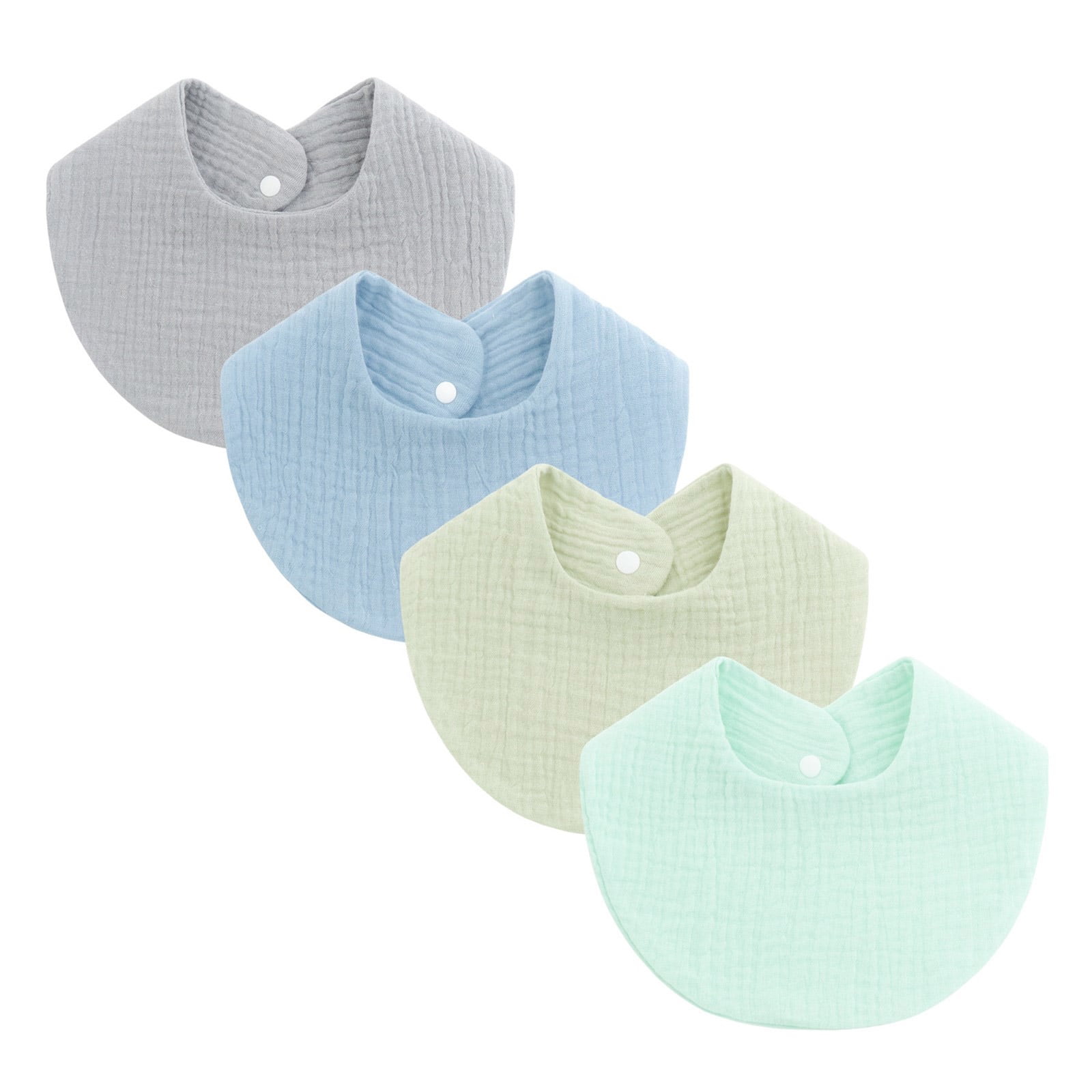 4Pcs Baby Drooling Bibs 2-Layer Soft Cotton Burp Cloths for Newborns ...
