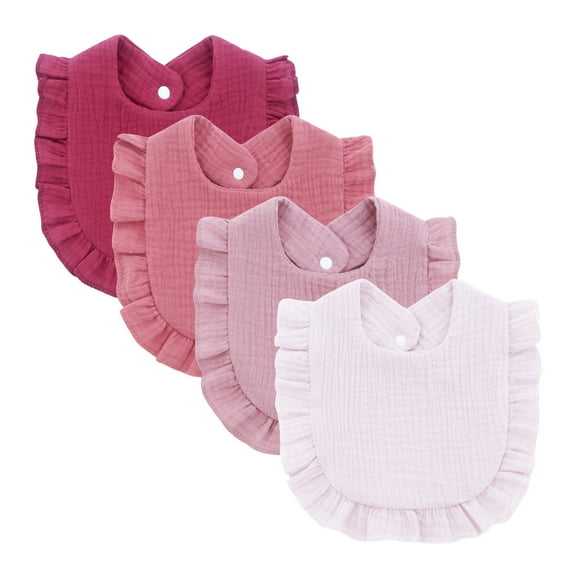 4Pcs Baby Teething Bib for Newborns Soft & Comfortable Drooling Bib ...