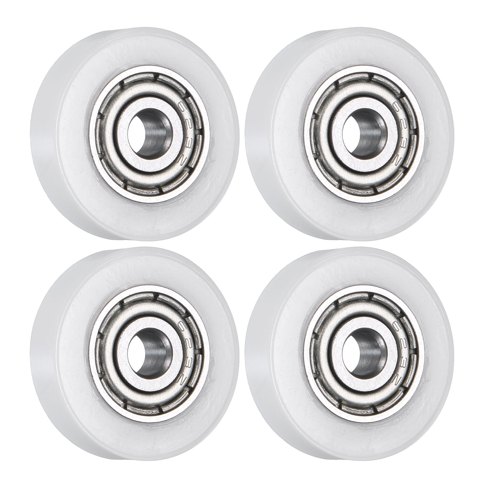 4Pcs Ball Bearing Guide 3 x 15 x 4mm Double Shielded POM Roller ...