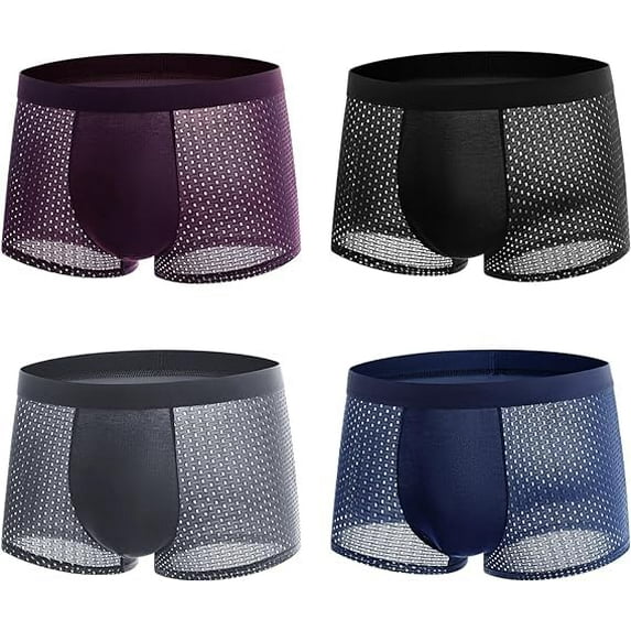 4Pcs Bamboo Boxer Briefs, Box Hero Bamboo Boxers Shorts Men-For All-Day ...
