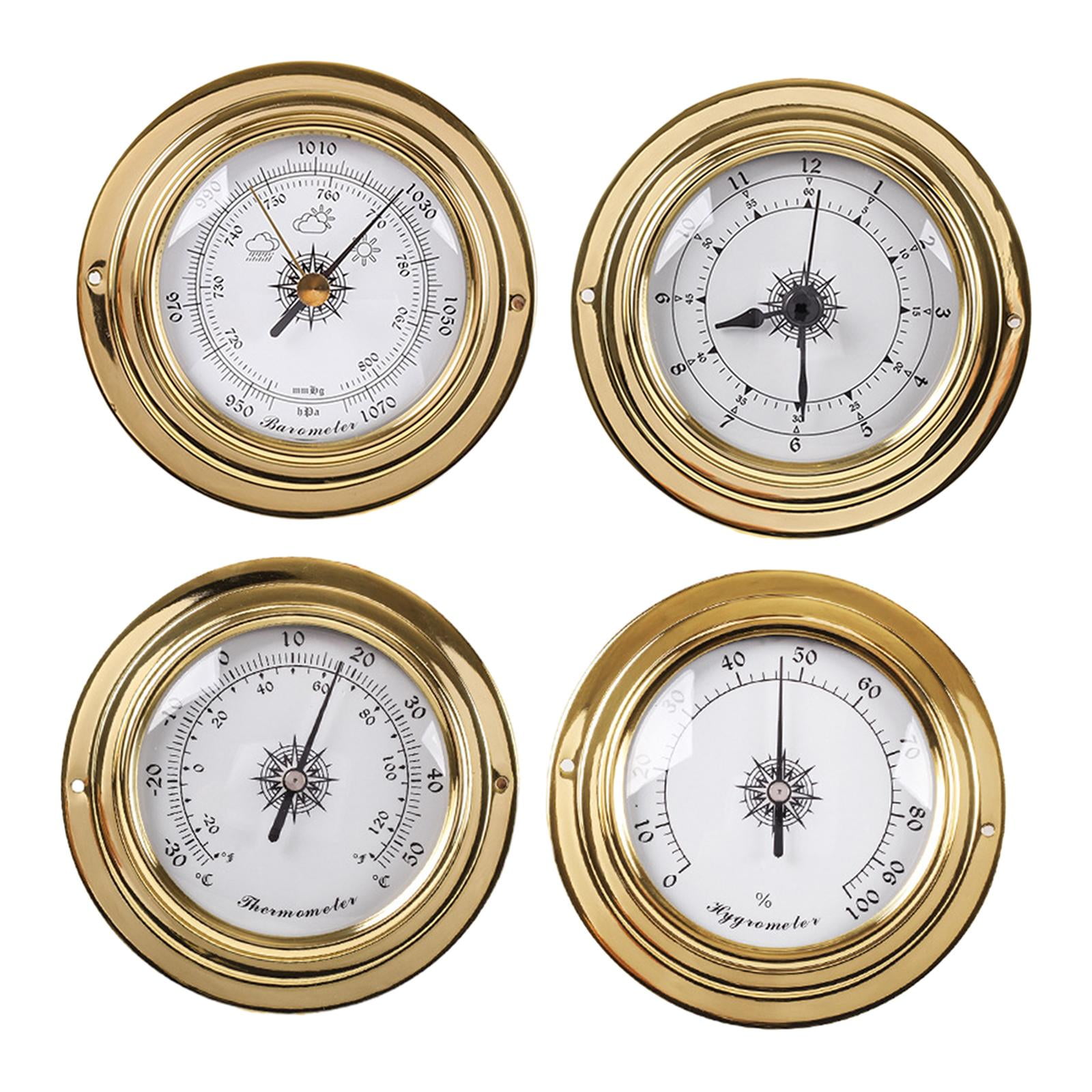 4Pcs Barometers Clock Meter Thermometer Hygrometer for Barn Yachting ...