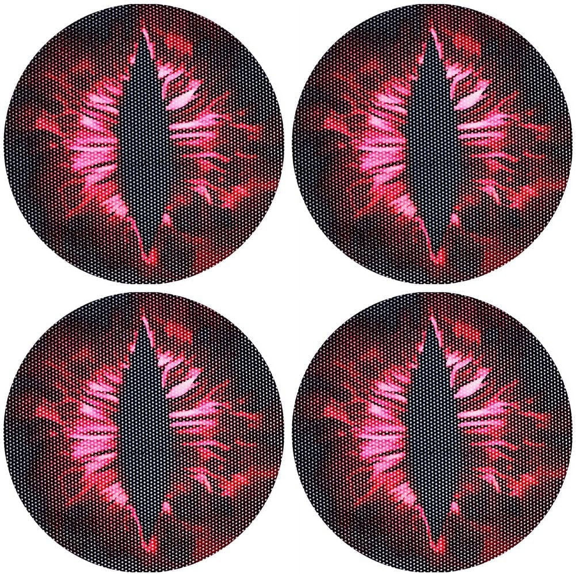 4Pcs Beast Eyes Headlight Decals Pair 3D Funny Round Stereo Red Eyes 7 ...