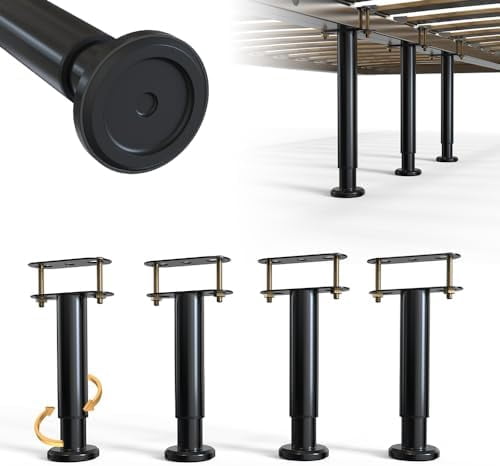 4Pcs Bed Frame Support Leg, Adjustable Height 5"-8.6", Extra Sturdy ...