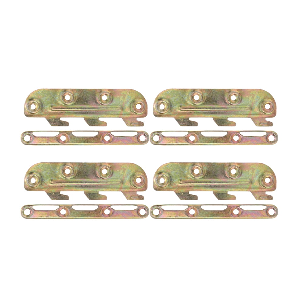 4Pcs Bed Rail Fasteners Metal Bed Frame Rail Brackets Bed Rail Hinge ...