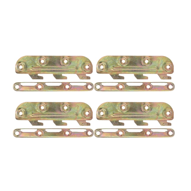 4Pcs Bed Rail Fasteners Metal Bed Frame Rail Brackets Bed Rail Hinge ...