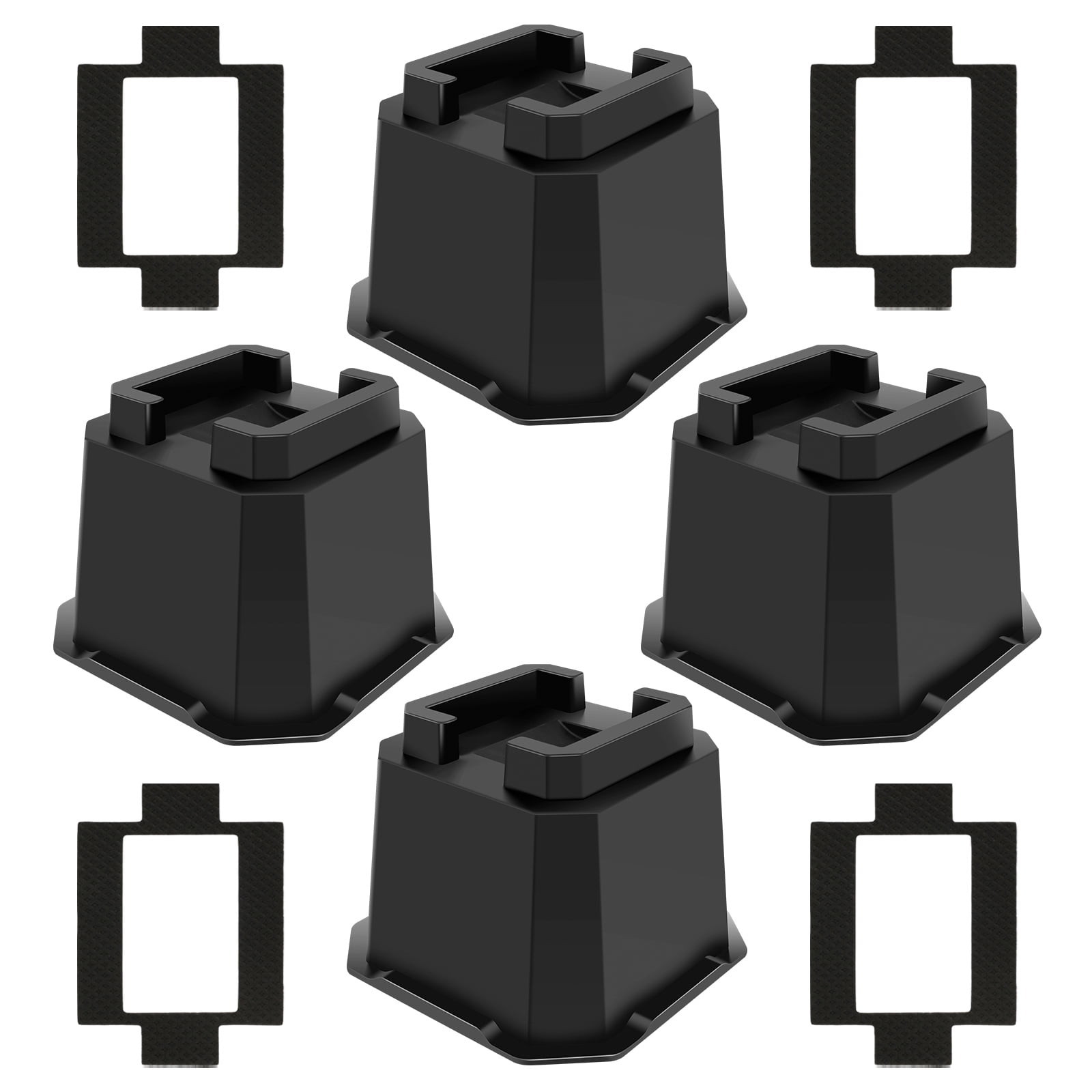 4Pcs Bed Riser Set 4 Inch Heavy Duty Furniture Lift Riser Bed Raiser ...