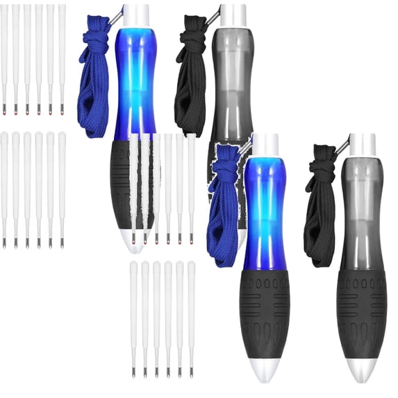 4Pcs Big Fat Pens With 12 Refills, Large Bold Grip Pens Large Wide Grip ...