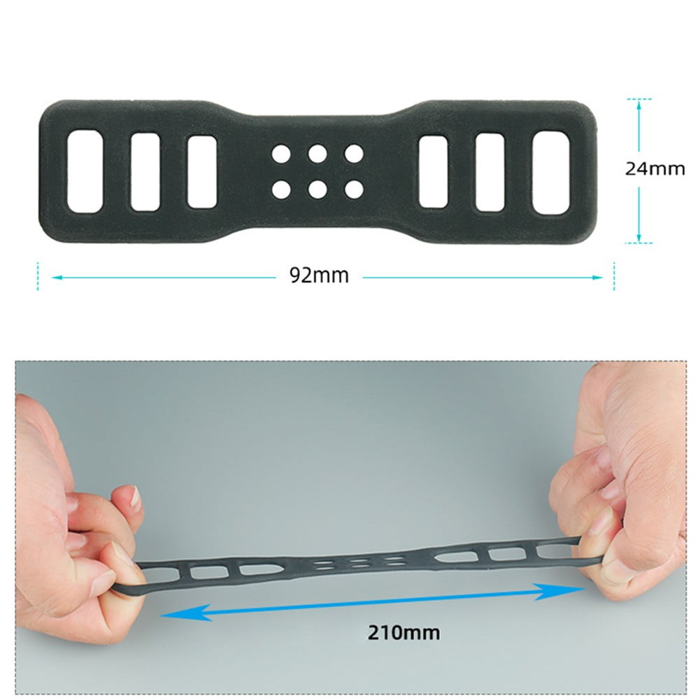 4Pcs Bike Bicycle Cycling Silicone Elastic Strap Bandage Light Lamp ...