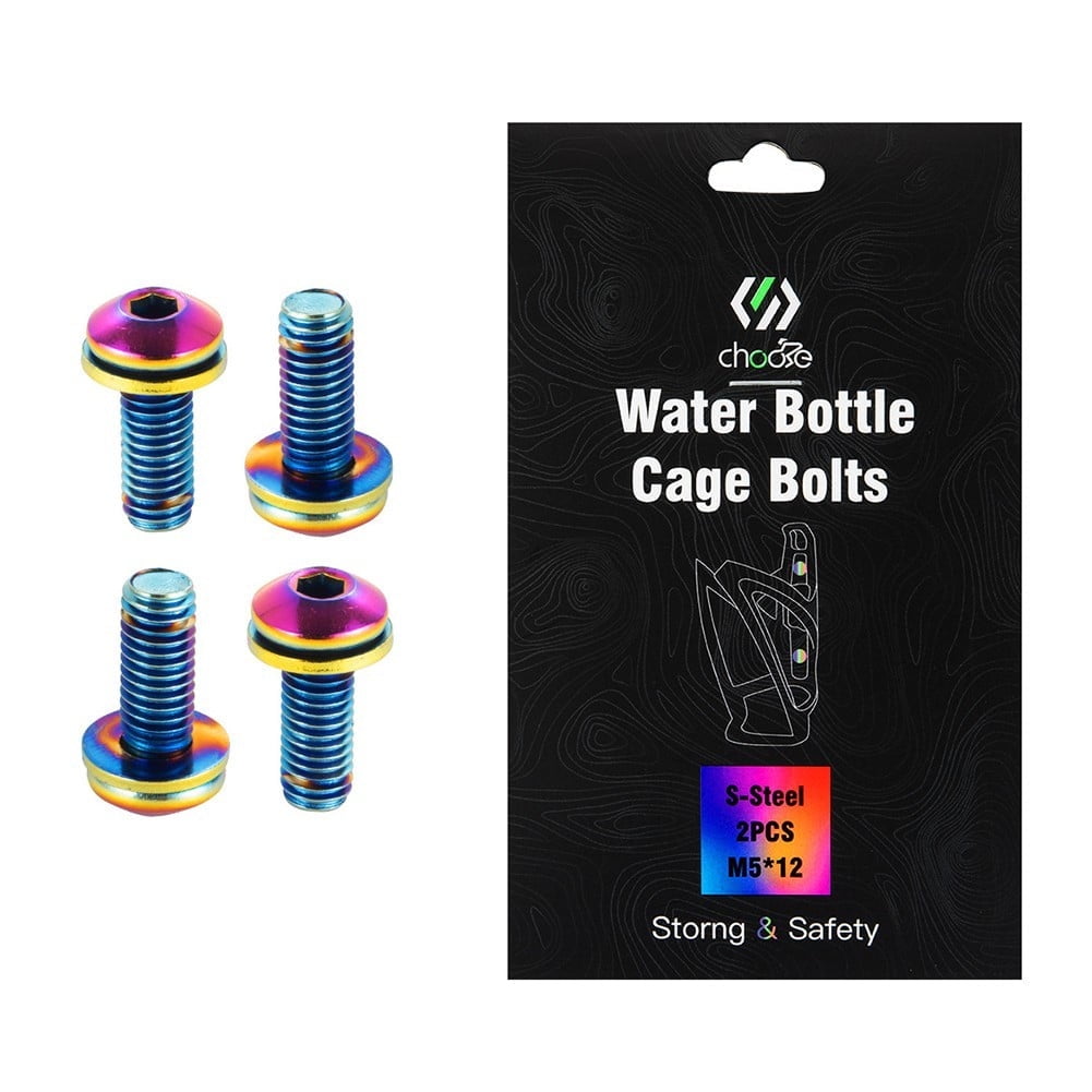 4Pcs Bike Water Bottle Cage Bolts Holder Screws M5*12 Inner Rack ...