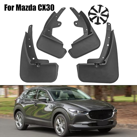 4Pcs Black ABS Mud Flaps for Mazda CX30 2020-2023, Front and Rear Wheel ...
