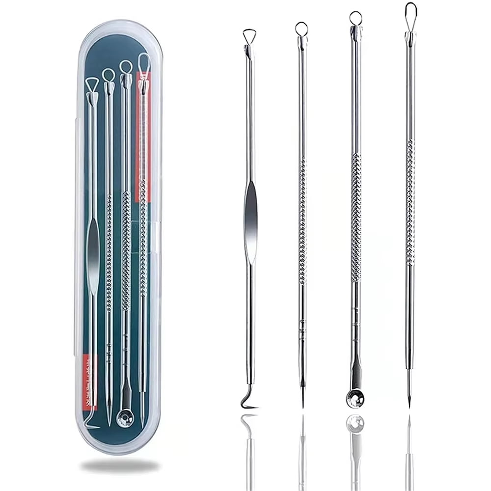 4Pcs Blackhead Remover Acne Needle Facial Cleansing Acne Extractor ...
