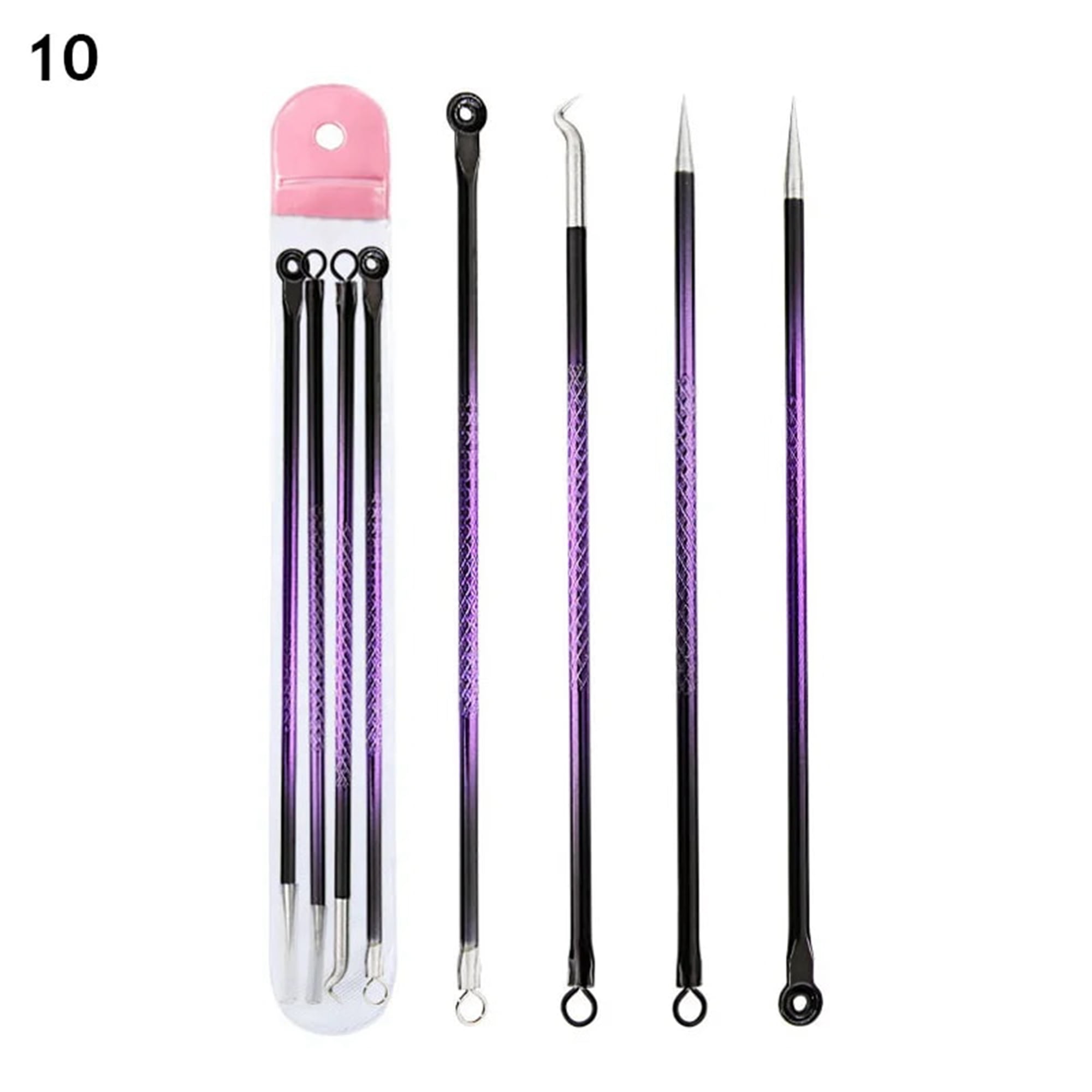 4Pcs Blackhead Remover Colorful Pimple Popper Tool Kit Comedones Pimple ...