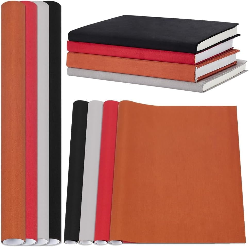 4Pcs Book Cloth for Book Binding 4 Colors 16.93 x 29.13 Inch Book Cloth ...