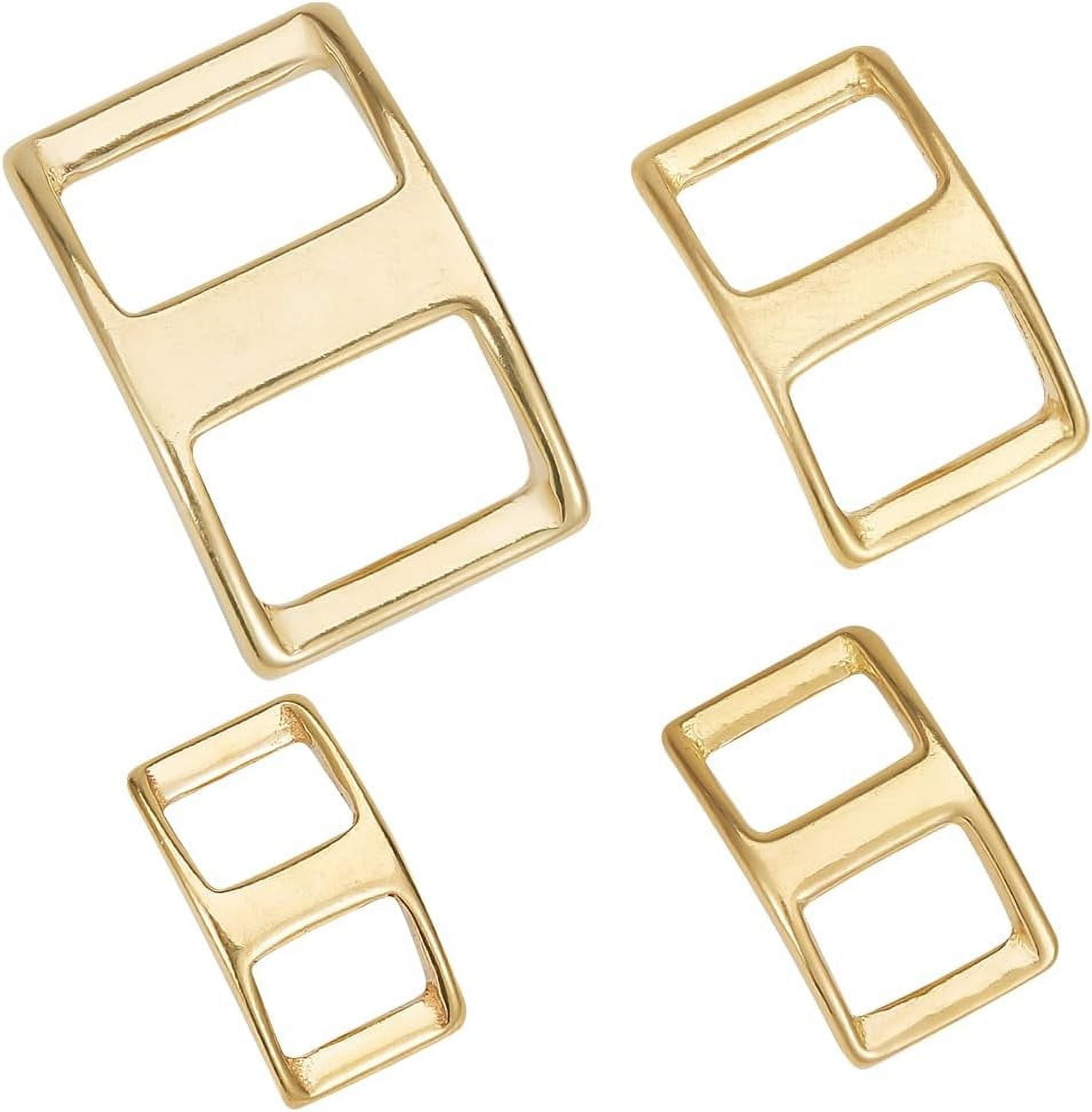 4Pcs Brass Horse Saddle Buckles Brass Adjuster Buckles Clasp Golden ...
