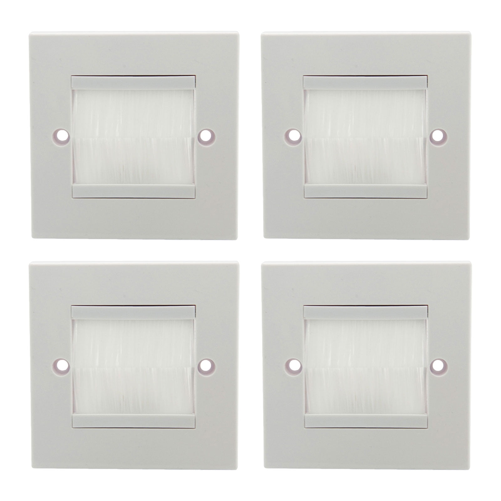 4Pcs Brush Wall Plate Port Insert Cover Cable Passthrough Wall Outlet ...