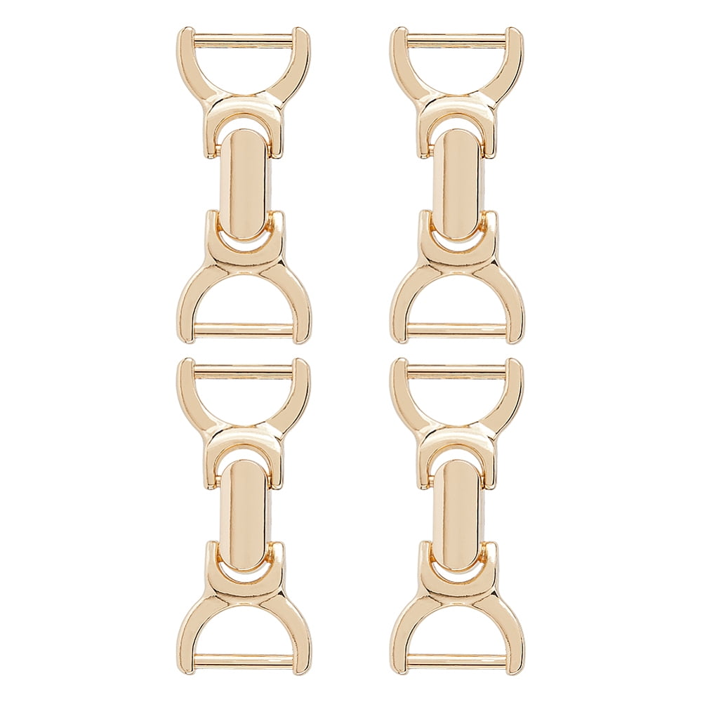 4Pcs Buckle Metal Closure 2.28x0.98inch Double D-Ring Snaffle Bit Twist ...
