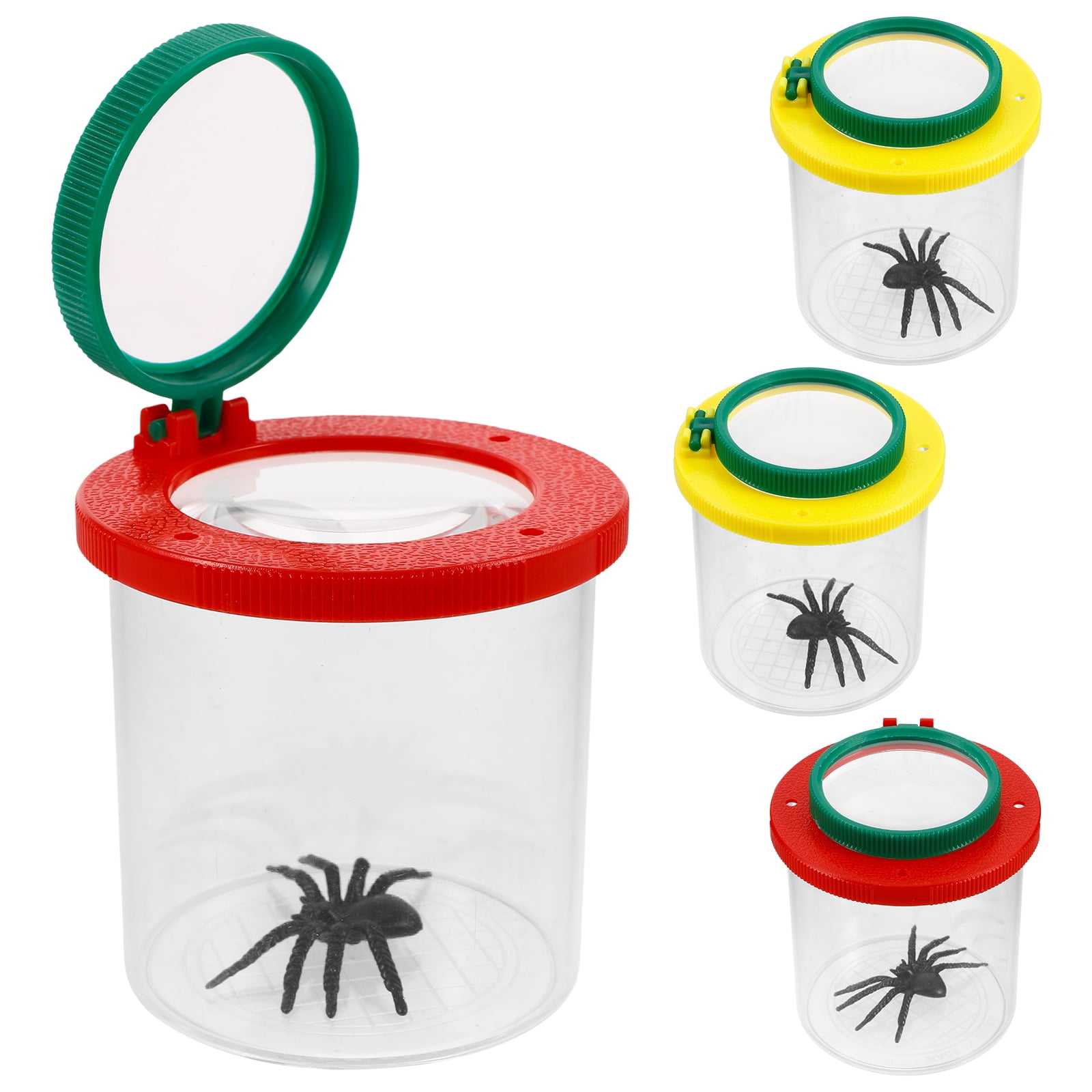 4Pcs Bugs Catching Container Insect Study Jar Kids Magnifier Nature ...