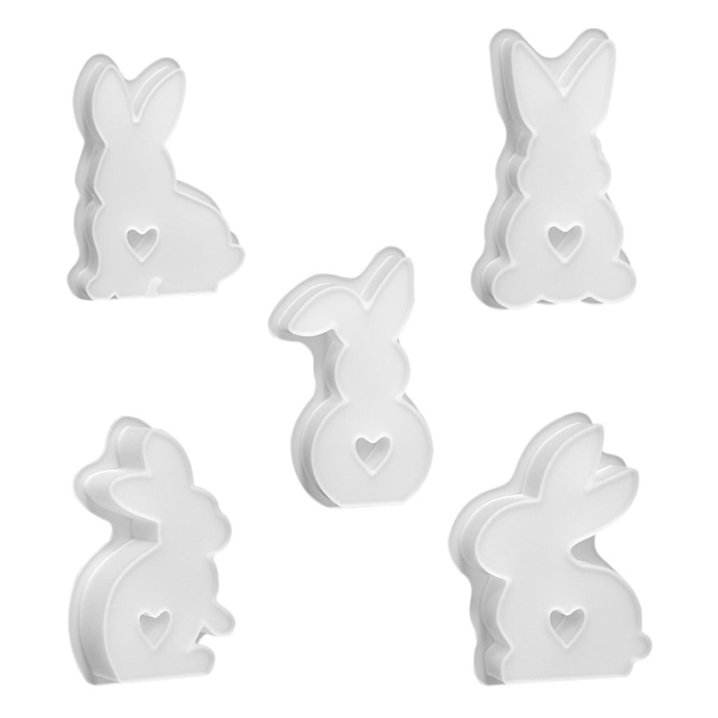 4Pcs Bunnies Silicone Molds for Epoxy Resin Candle Soap Chocolate ...