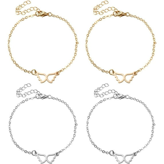 4Pcs Butterfly Pearl Wing Bracelet for Women Adjustable Butterfly Pearl ...