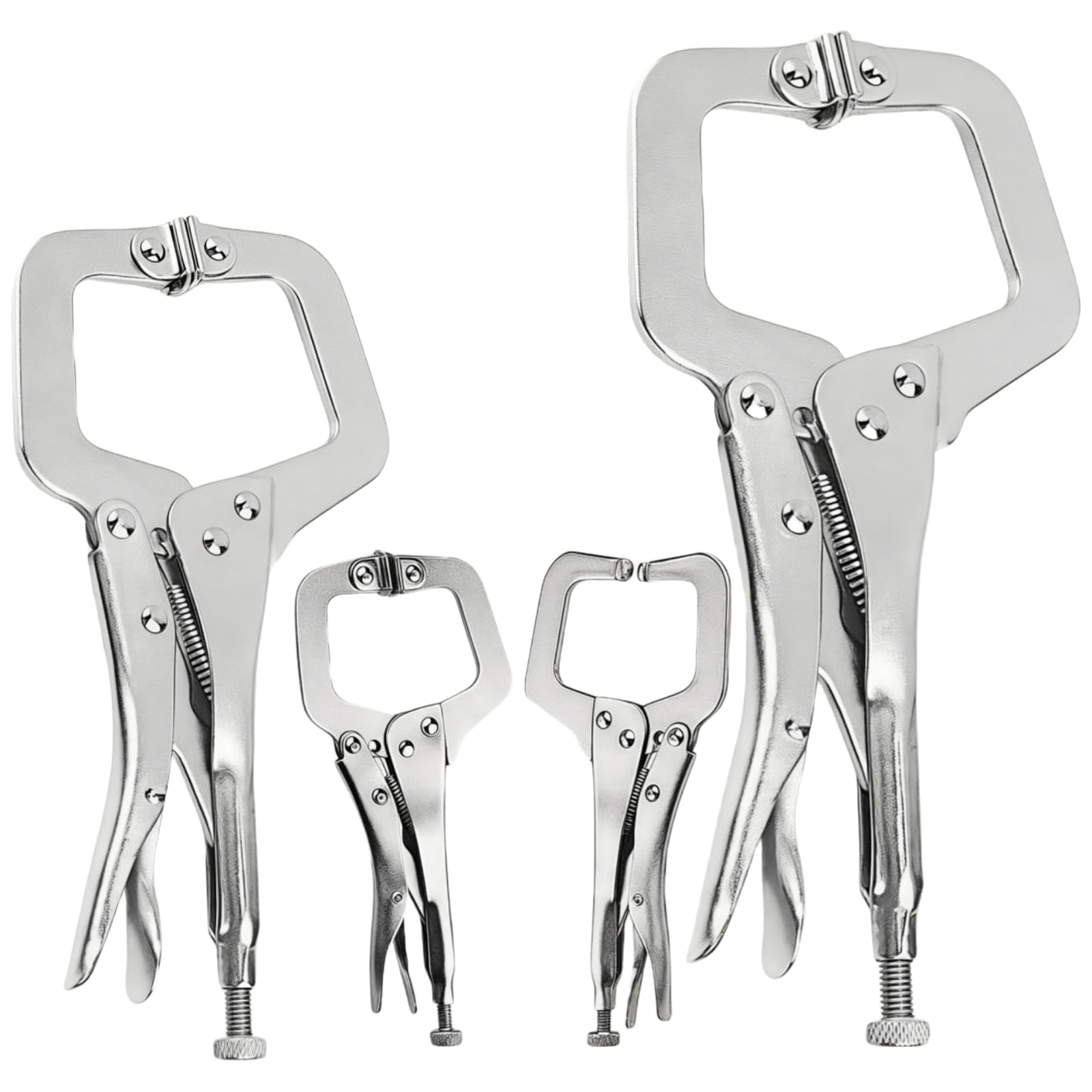 4Pcs C Clamp Locking, 2Pcs 6 9 11 inch Heavy Duty Welding Clamps Pliers ...