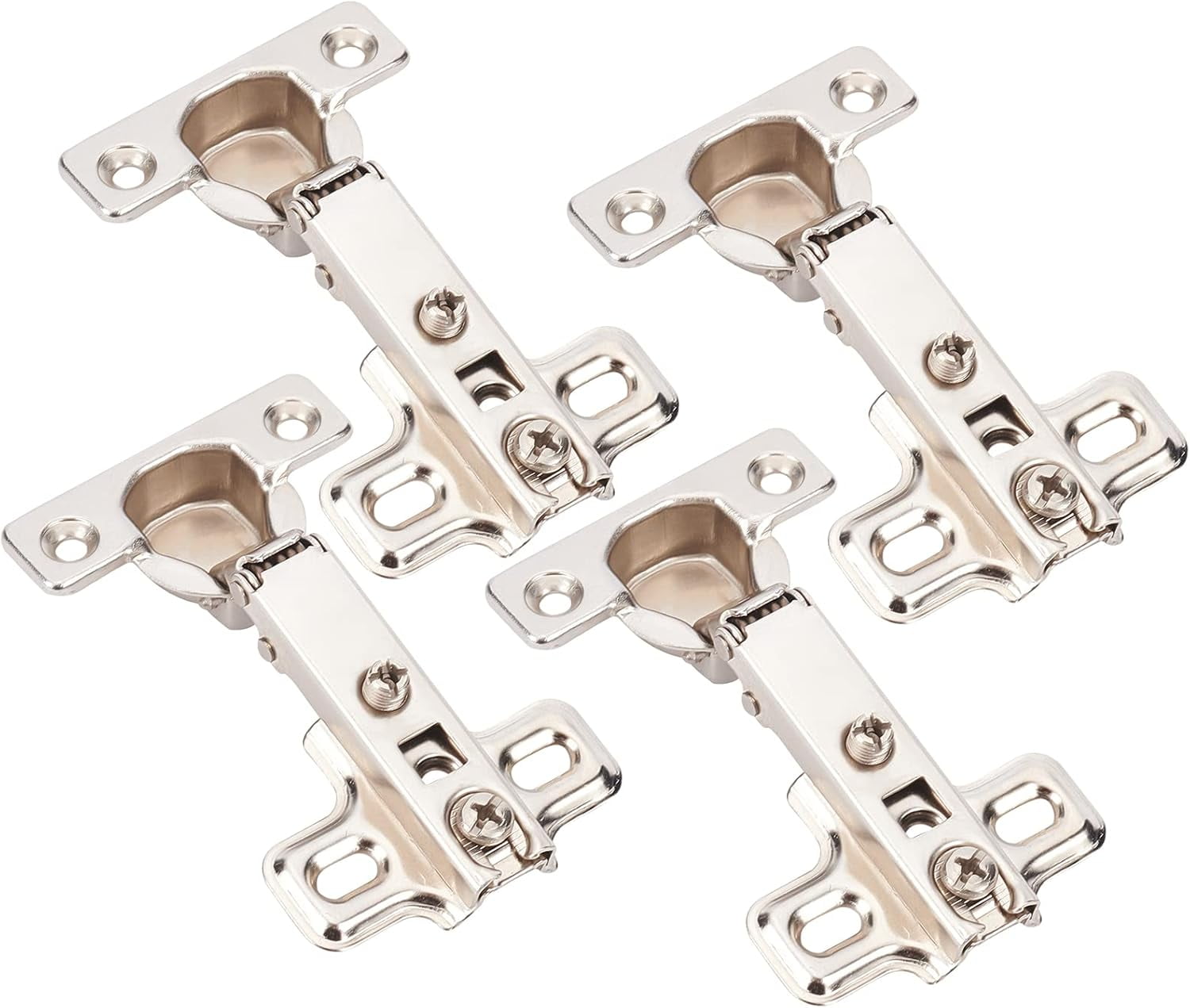 4Pcs Cabinet Hinge Kitchen Wardrobe Door Hinge with Screws Folding ...