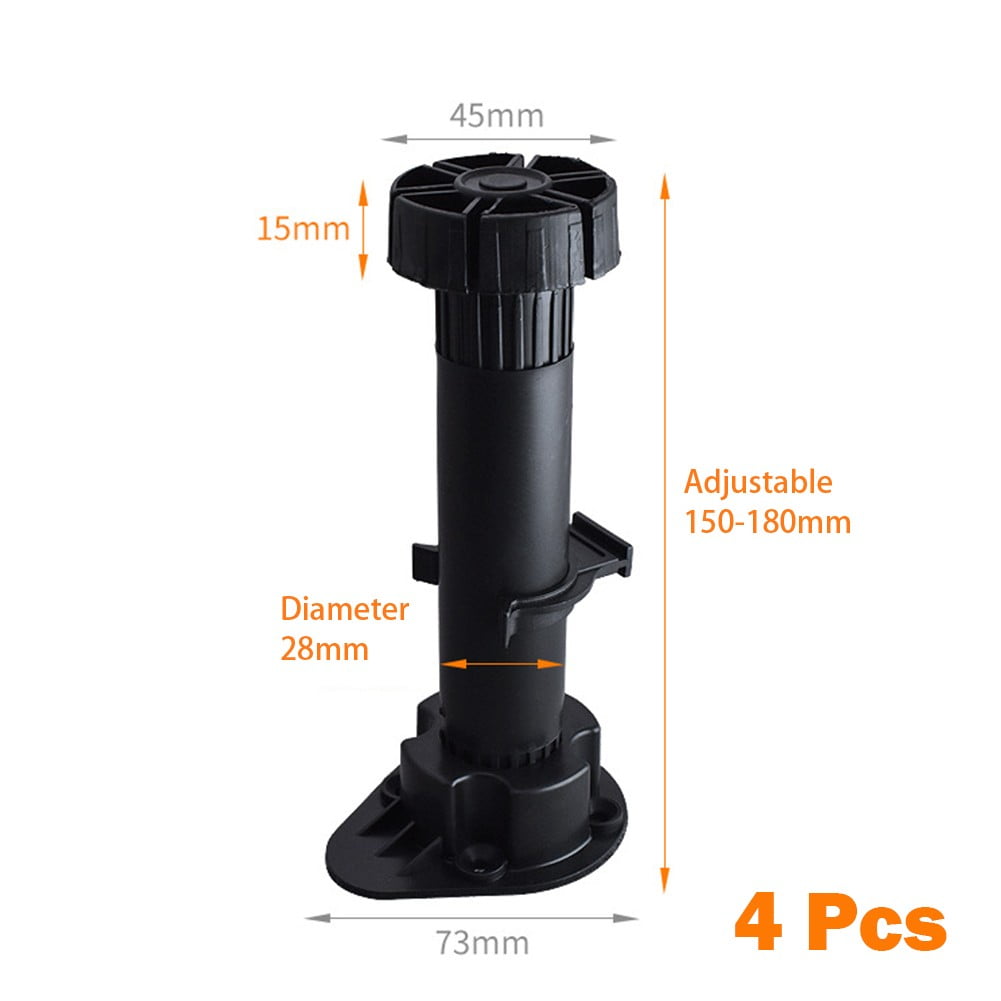 4Pcs Cabinet Legs Plinth Feet Adjustable Base Furniture Foot Carcase ...