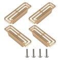 4Pcs Cabinet Pull Metal Dressers Knob Simple Square Drawer Door Pulls ...