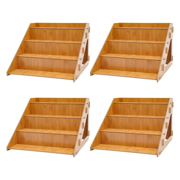 4Pcs Cake Stand, Wooden Display Riser, 4 Tier, 15x14.5x10.5 Inch ...