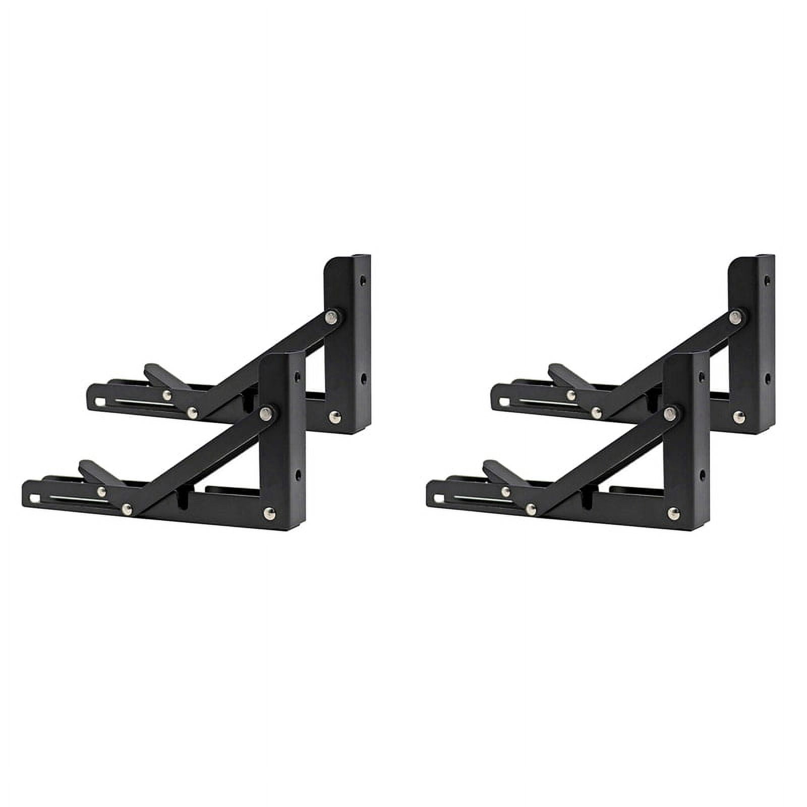 4Pcs Campervan Folding Bracket Table Shelf Caravan Black Stainless ...
