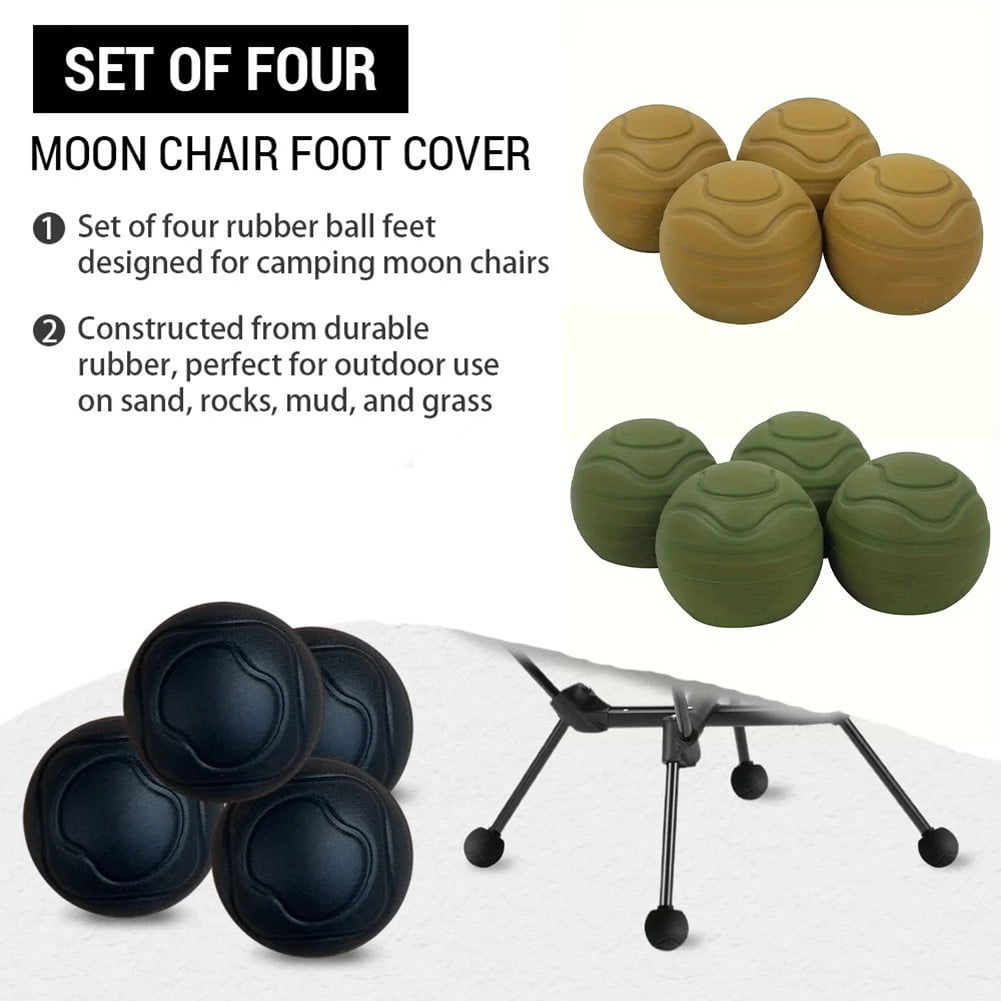 4Pcs Camping Chair Leg Cover Camping Bed Feet Protectors Rubber Ball ...