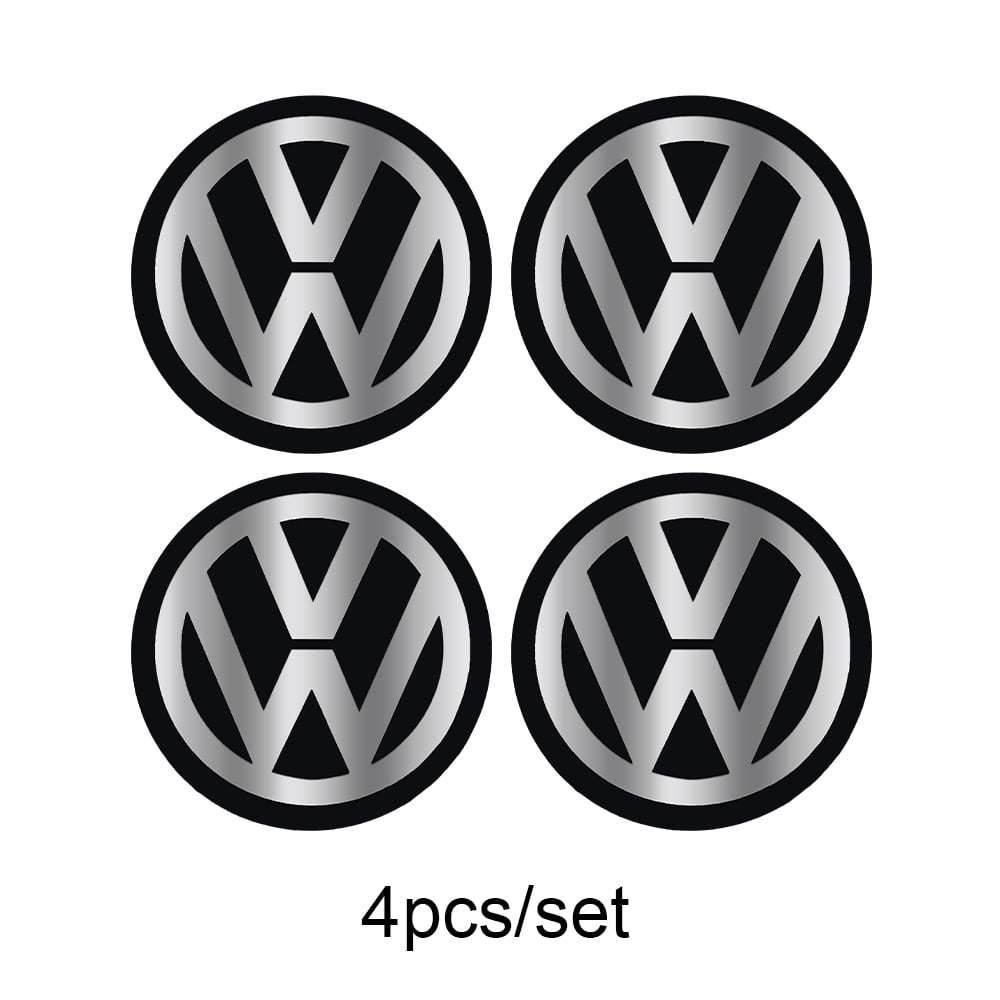 4Pcs Car Aluminum Alloy Wheel Center Hub Caps Stickers Tire Decoration For Volkswagen Lavida ...