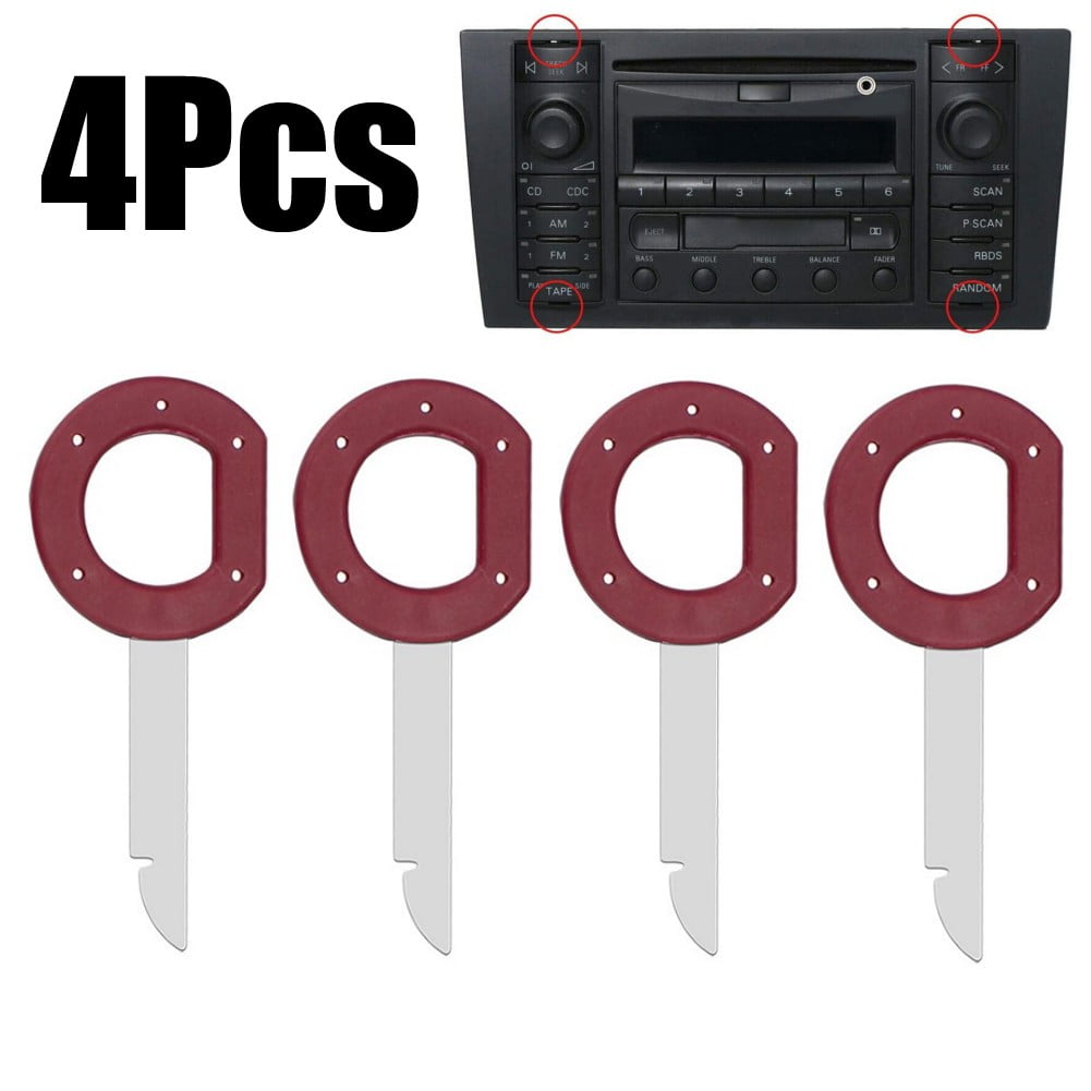 4Pcs Car Cd Player Radio Stereo Release Removal Repair Tools Keys Metal ...