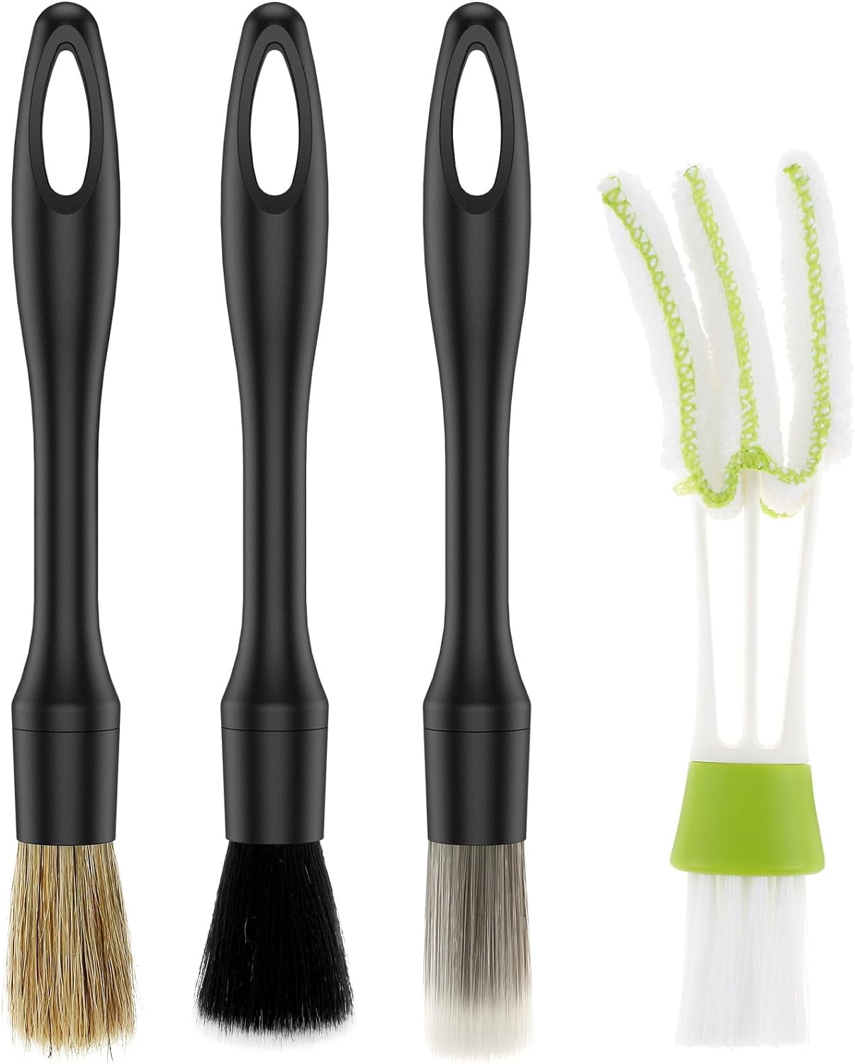 4Pcs Car Detailing Brush Set, Auto Interior Cleaning Kit, Soft Auto ...