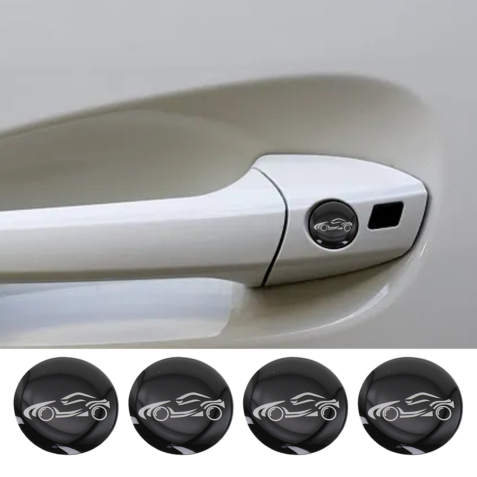 4Pcs Car Door Keyhole Cover Key Hole Protection Sticker Decal Auto ...