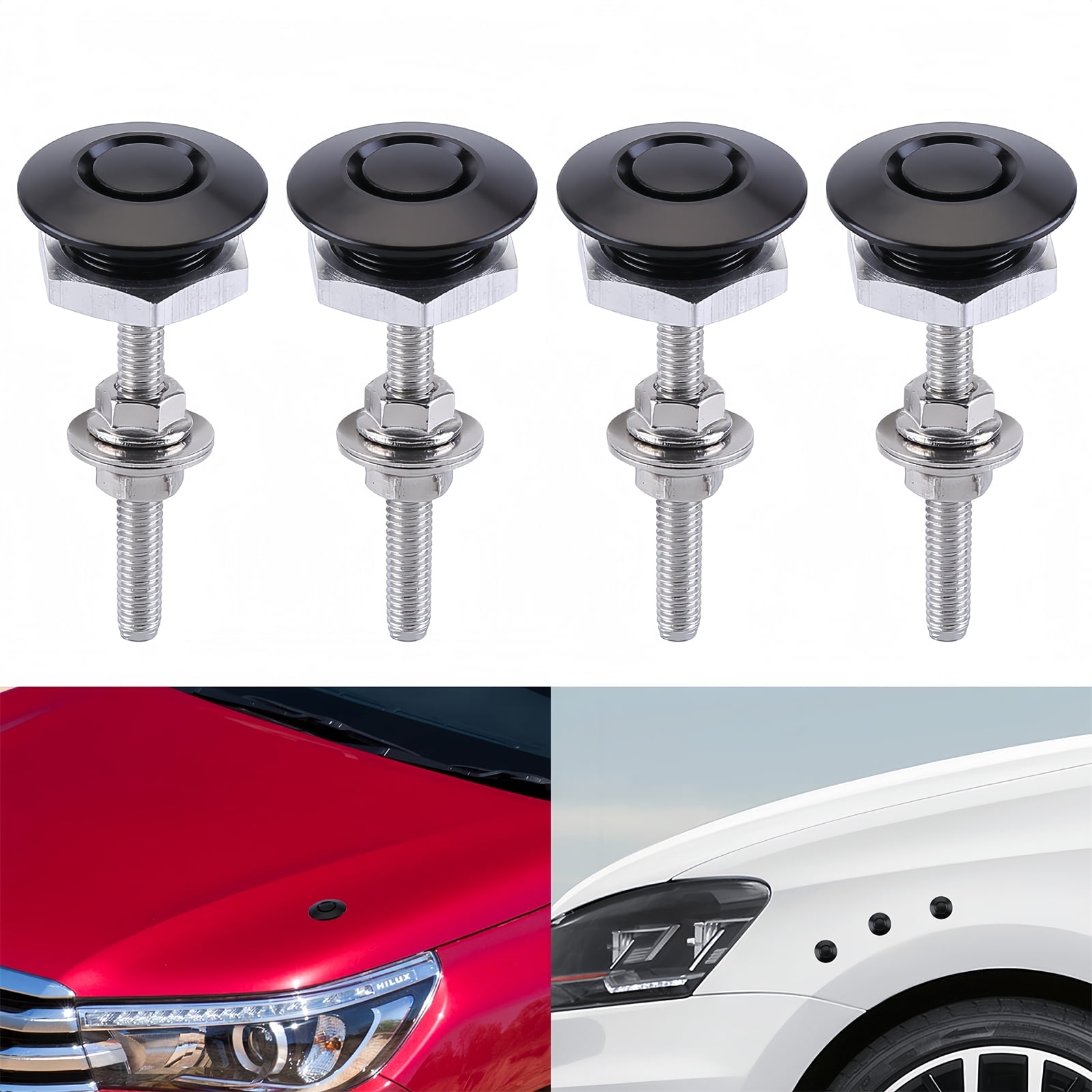 4Pcs Car Hood Pins - License Plate Lock Clip, Quick Release Lock Latch ...