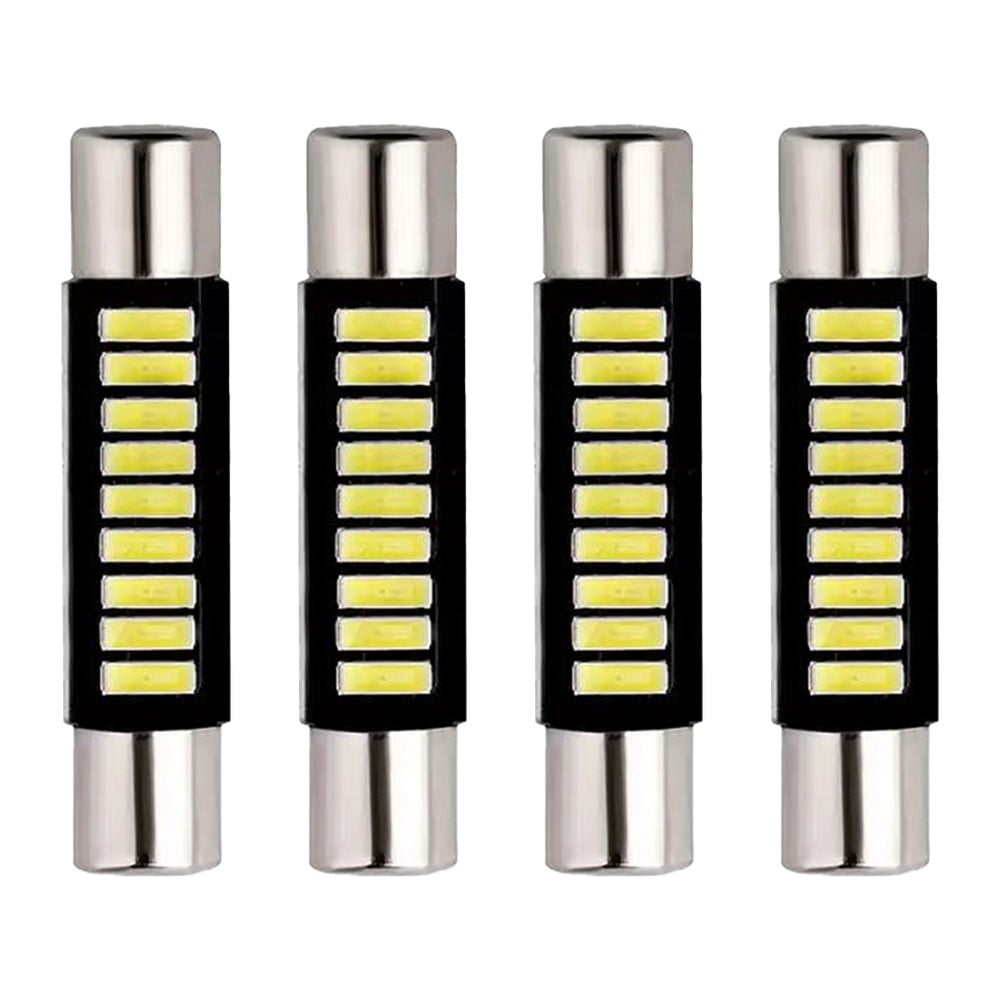 4Pcs Car Led Bulb Sun Visor Makeup Mirror Lamps Led Vanity Mirror Light ...
